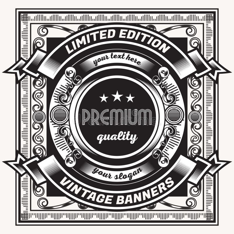 Vintage Background Label Style Design Template Stock Vector ...