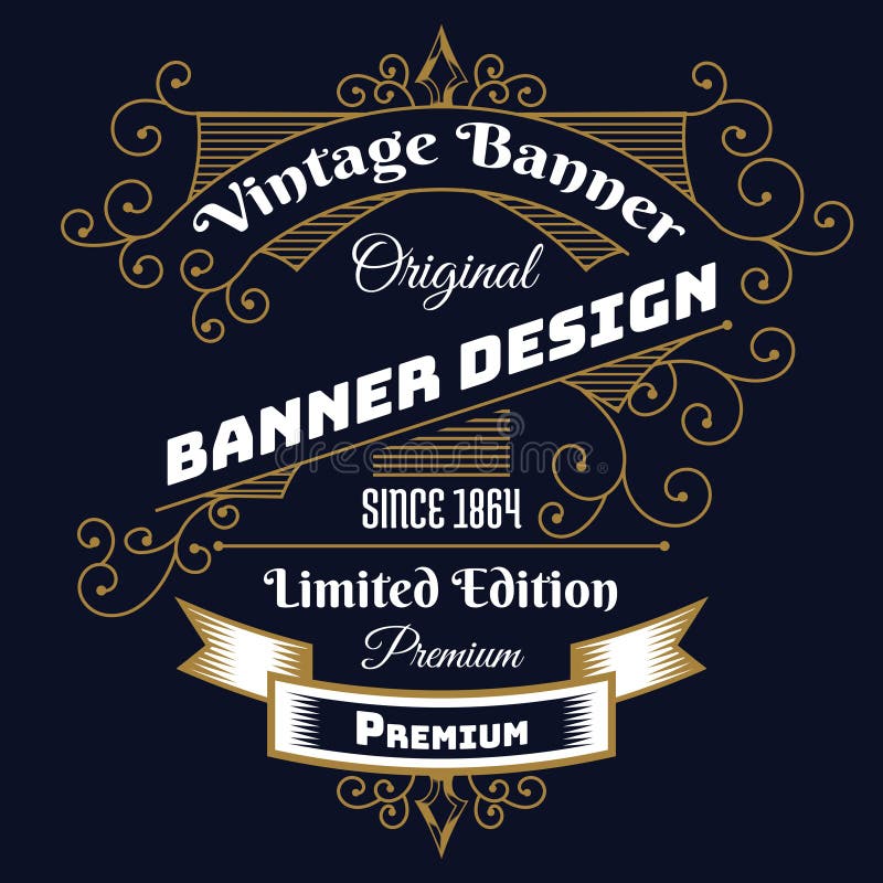 Vintage Background Label Style Design Template Stock Vector ...