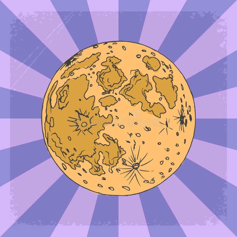 The Moon stock vector. Illustration of satelite, universe - 36284010