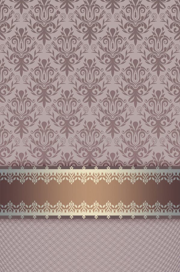 Vintage Background with Old-fashioned Patterns. Stock Illustration ...