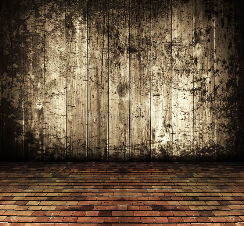 Rustic House Interior Vintage Brick, Wood Texture Stock Photo - Image ...