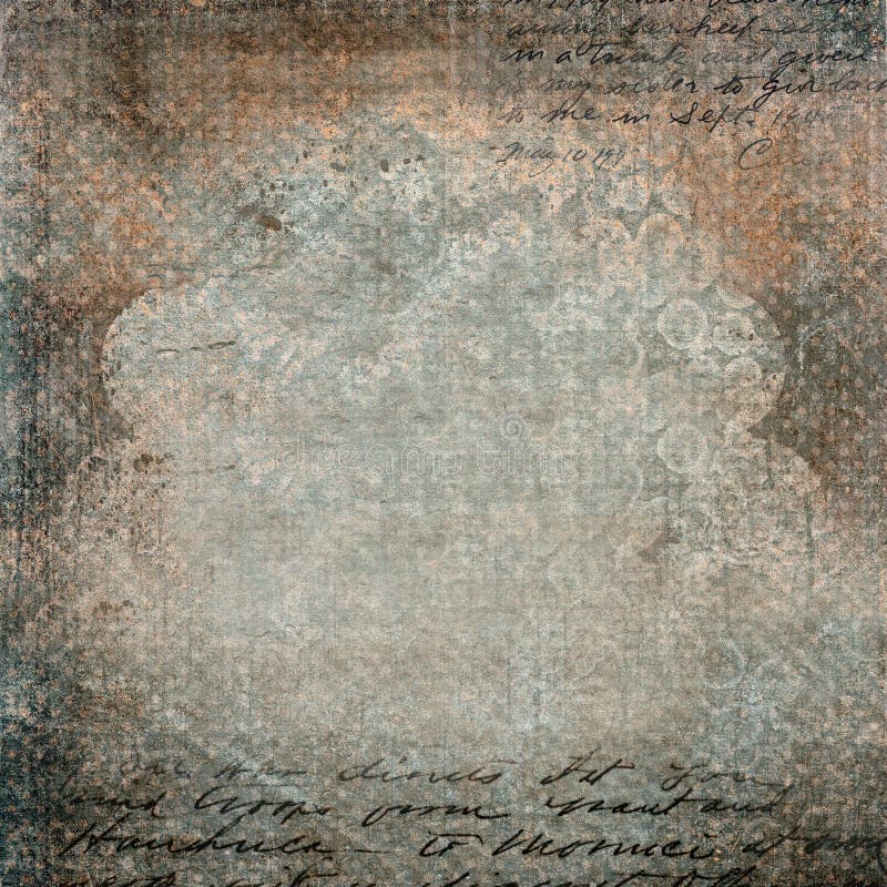 Vintage French Letter Script Collage Background Stock Image - Image of ...