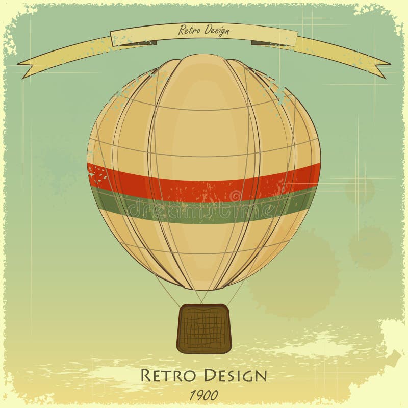 Vintage Balloon Retro card stock vector. Illustration of banner - 25495720