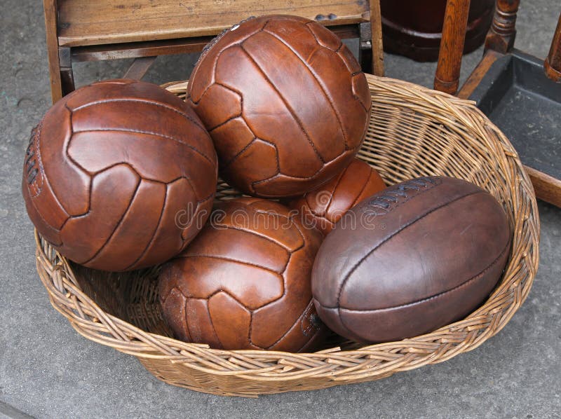 Vintage balls stock photo. Image of volleyball, leather - 29644356