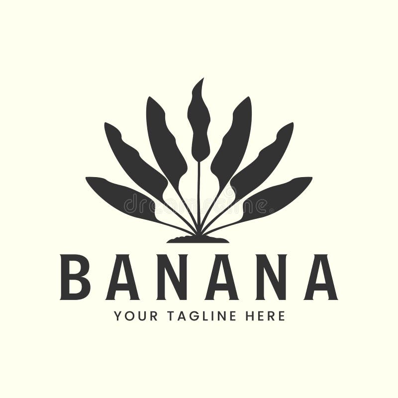 Vintage Banana Tree Style Logo Vector Template Icon Illustration Design ...