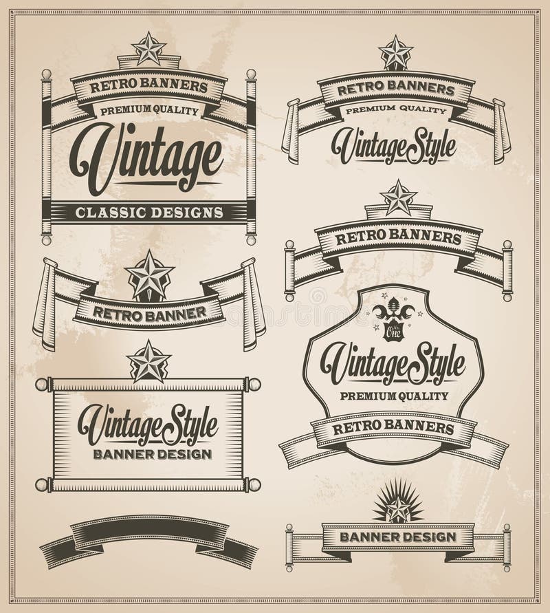 Vector Banner Vintage Free