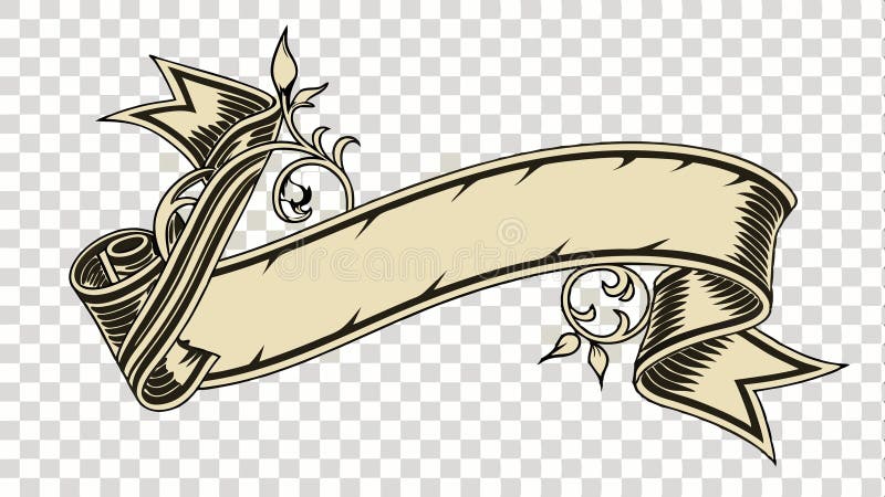 Scroll Ribbon Banner Drawing Download Ribbon, Fancy, Banner.