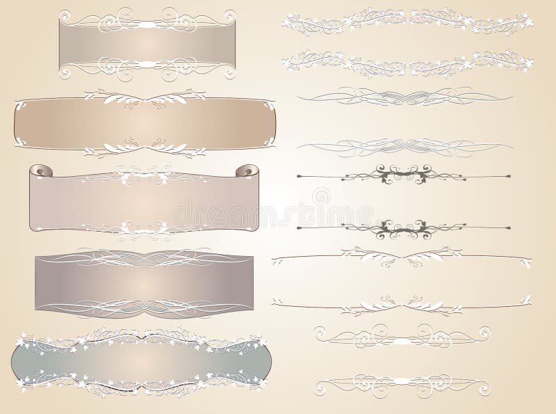 Vintage banners stock vector. Illustration of frame, floral - 8749492