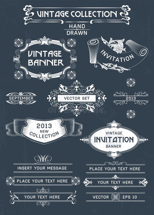 Vintage banners and labels stock vector. Illustration of print - 35301504