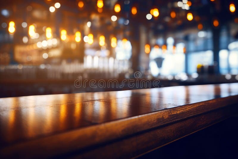A Vintage Bar Table in a Nightclub Stock Illustration - Illustration of ...