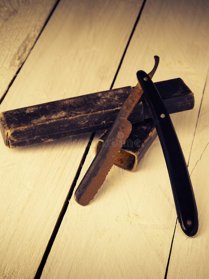 Old rusty razor blade stock image. Image of steel, iron - 21269077