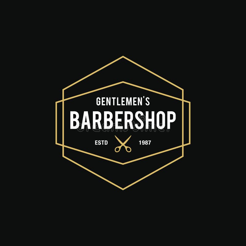Vintage Barber Shop Graphic Design Stock Vector - Illustration of badge ...