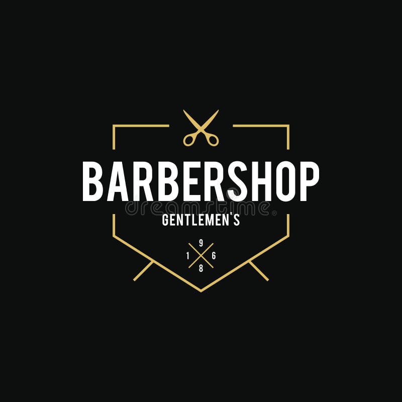 Vintage Barber Shop Graphic Design Stock Vector - Illustration of badge ...
