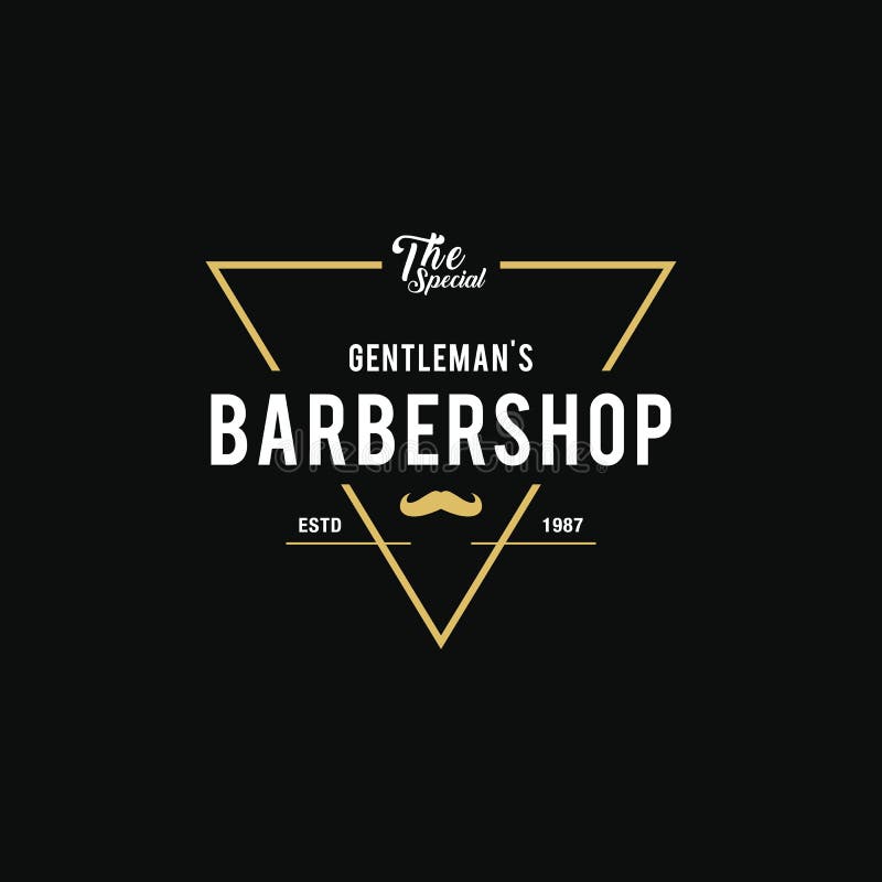 Vintage Barber Shop Graphic Design Stock Vector - Illustration of badge ...