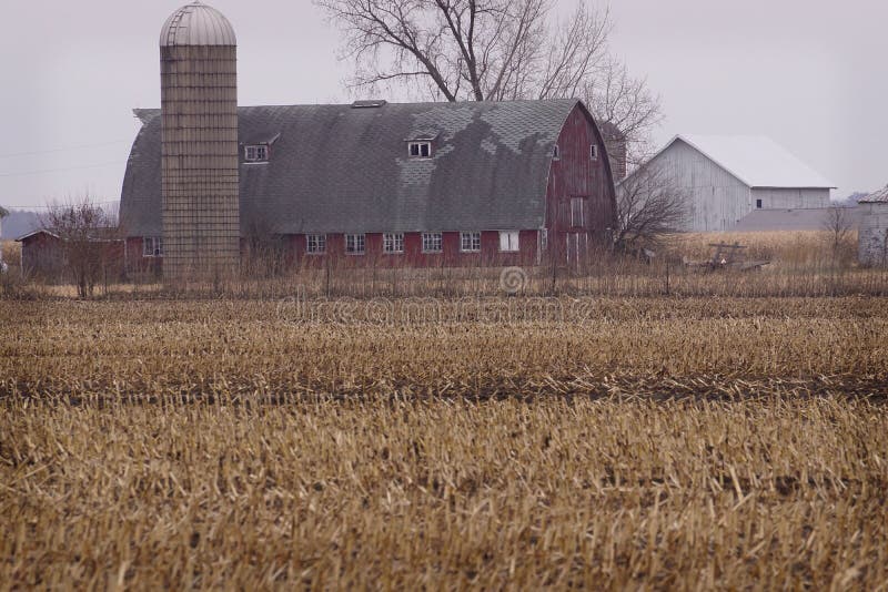 A Vintage Barn on a Fall Day Stock Image - Image of fence, scenery ...