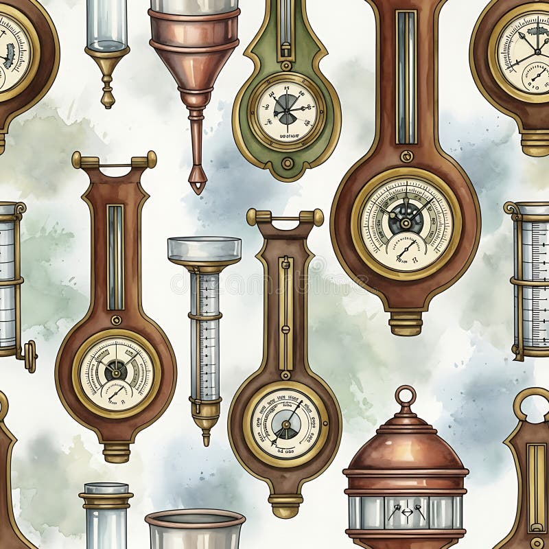 Antique Barometers Stock Illustrations – 14 Antique Barometers Stock ...