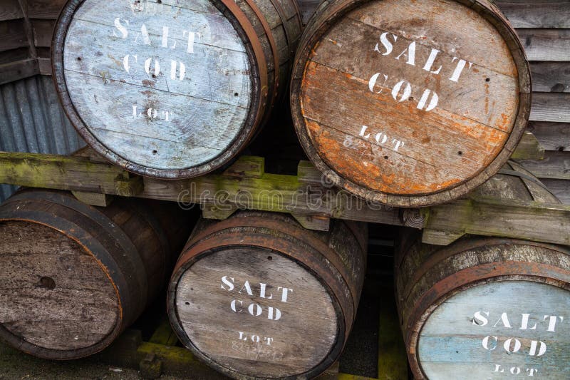 Vintage Barrels that Contained Salt Cod Stock Image - Image of ...