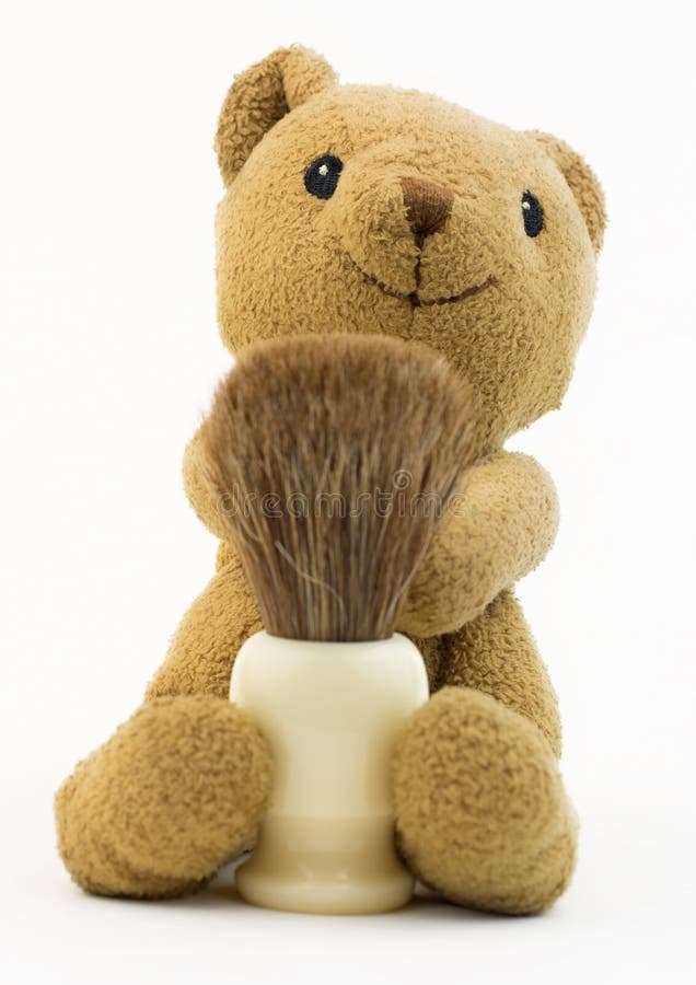 Vintage Bear Toy (old Bear Toy with Shaving Brush) Stock Image - Image ...