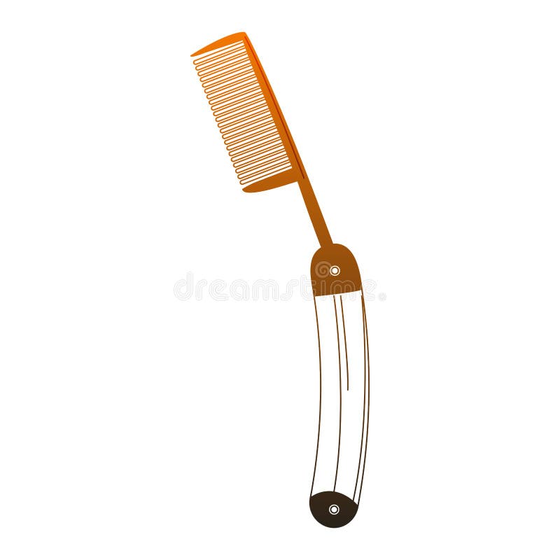 Vintage Beard Razor Orange Lines Stock Vector - Illustration of retro ...