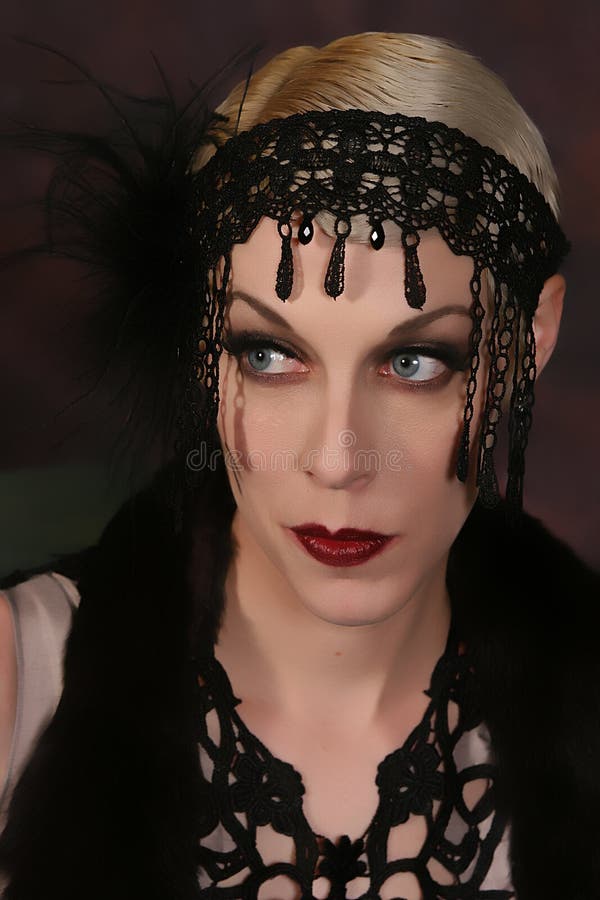 Beautiful Flapper Girl stock photo. Image of attractive - 31710434