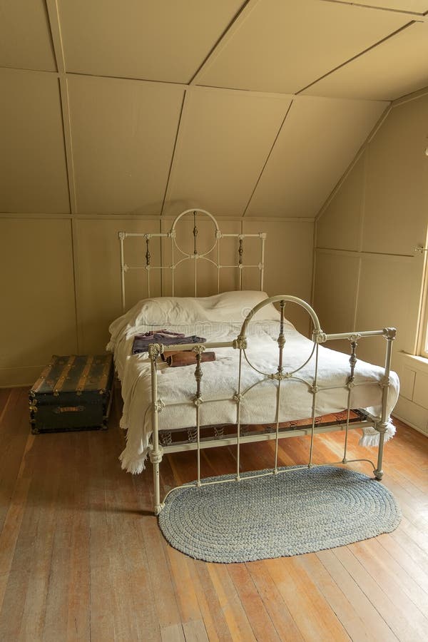 Vintage bed stock photo. Image of furniture, light, luxury - 202725736