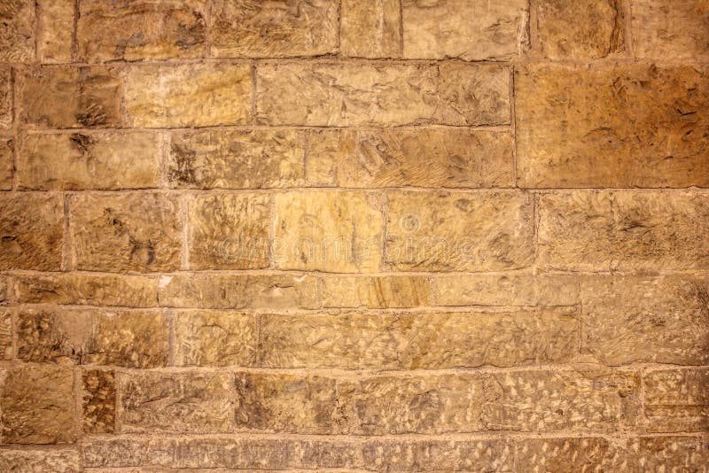 Vintage Beige Grunge Stone Blocks Wall, Texture or Background Stock ...