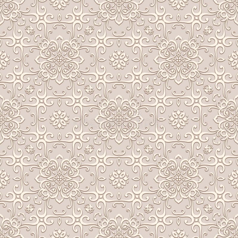 Vintage beige pattern stock vector. Illustration of design - 61706816