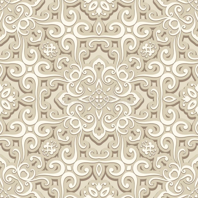 Vintage beige pattern stock vector. Illustration of design - 61706816