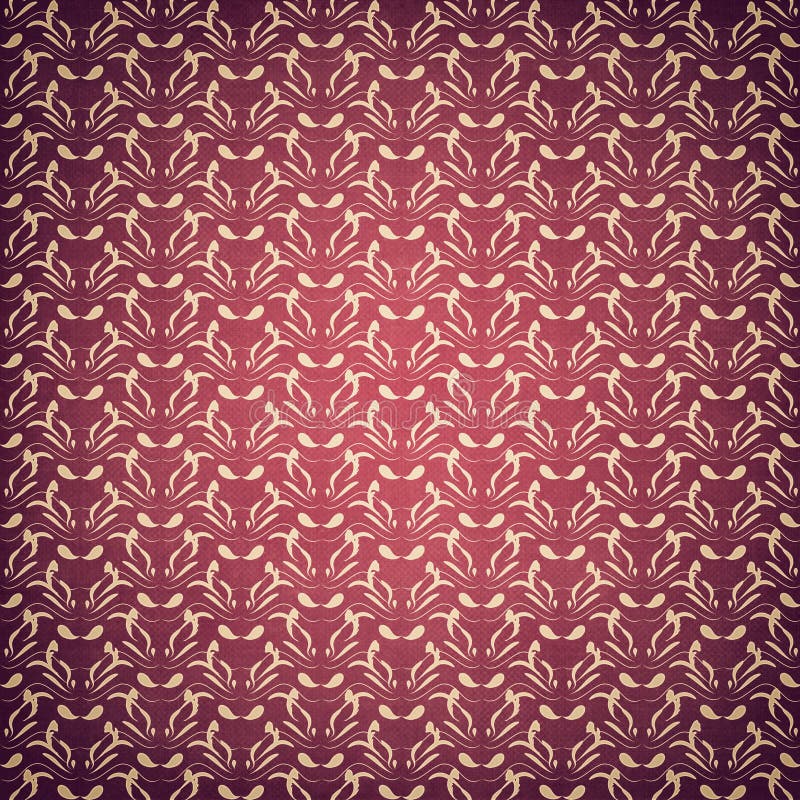 Vintage Beige Swirls and Burgundy Stock Illustration - Illustration of ...