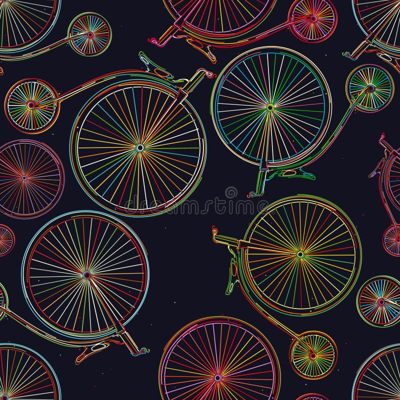 Bicycle pattern stock vector. Illustration of cycle, pattern - 18946976