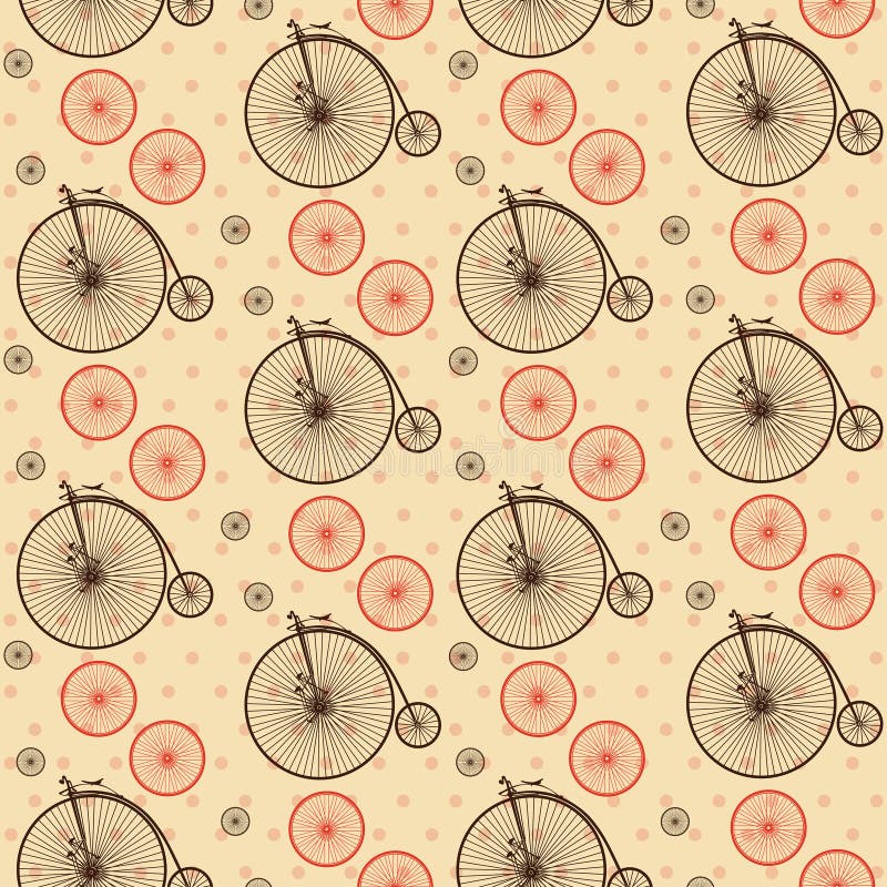 Bicycle Seamless Doodle Pattern, Hand Drawn Vector Stock Vector ...