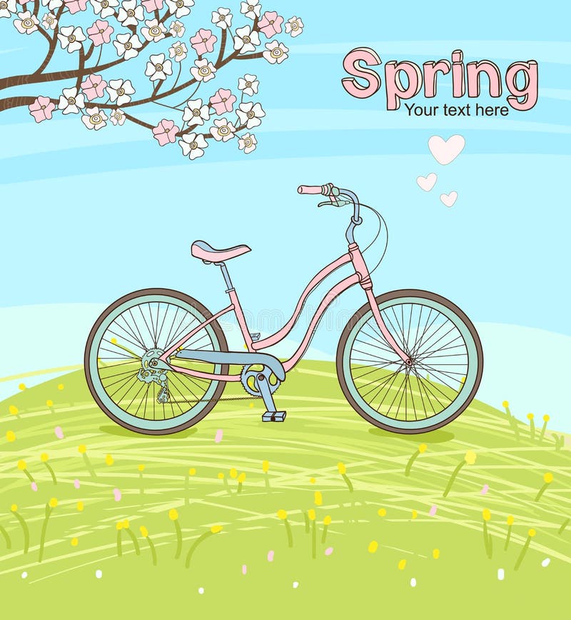 Vintage bicycle stock vector. Illustration of outside - 29869364