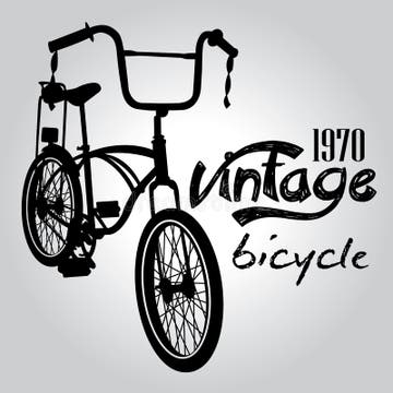 Vintage Bicycle. Vector Graphic Design. Stock Vector - Illustration of ...