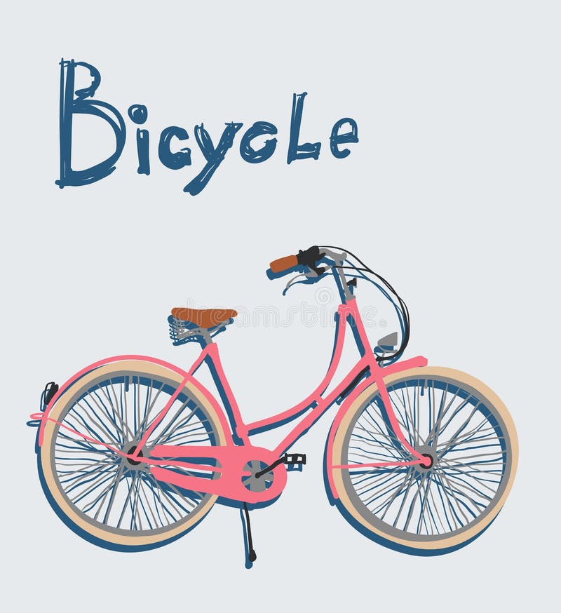 Vintage Bicycle. Vector Illustration. Stock Illustration - Illustration ...