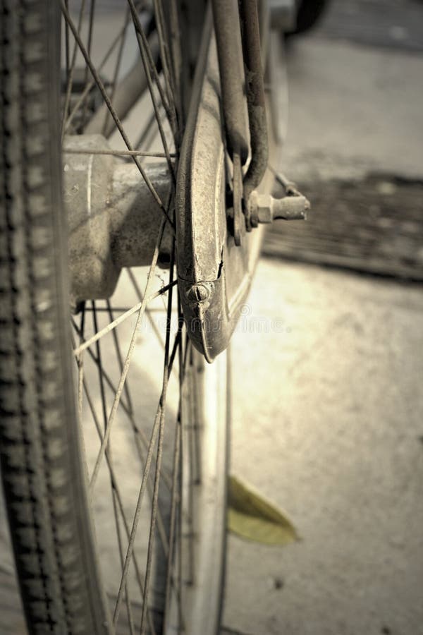 Vintage bicycle wheel stock photo. Image of sport, cycle - 47886574
