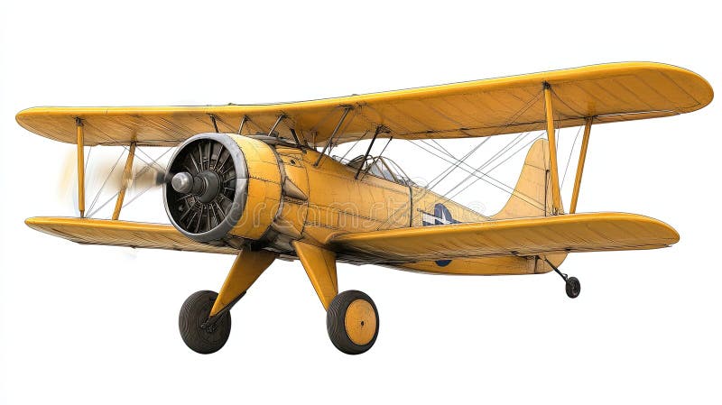Vintage Biplane Airplane stock image. Image of engine - 353263409