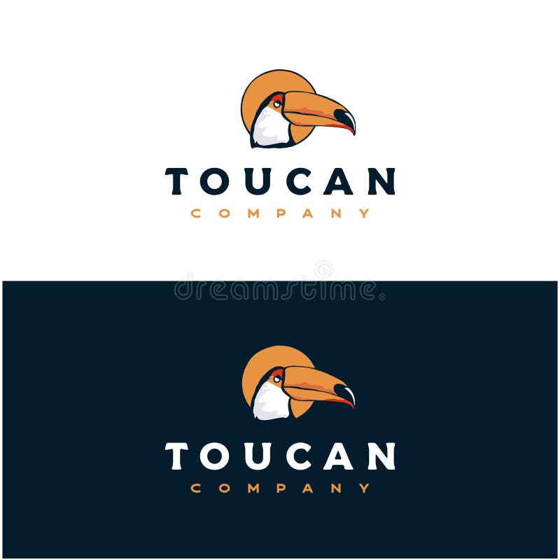 Vintage Bird Toucan Logo Design.Toucan Bird Head Vector Logo Stock ...