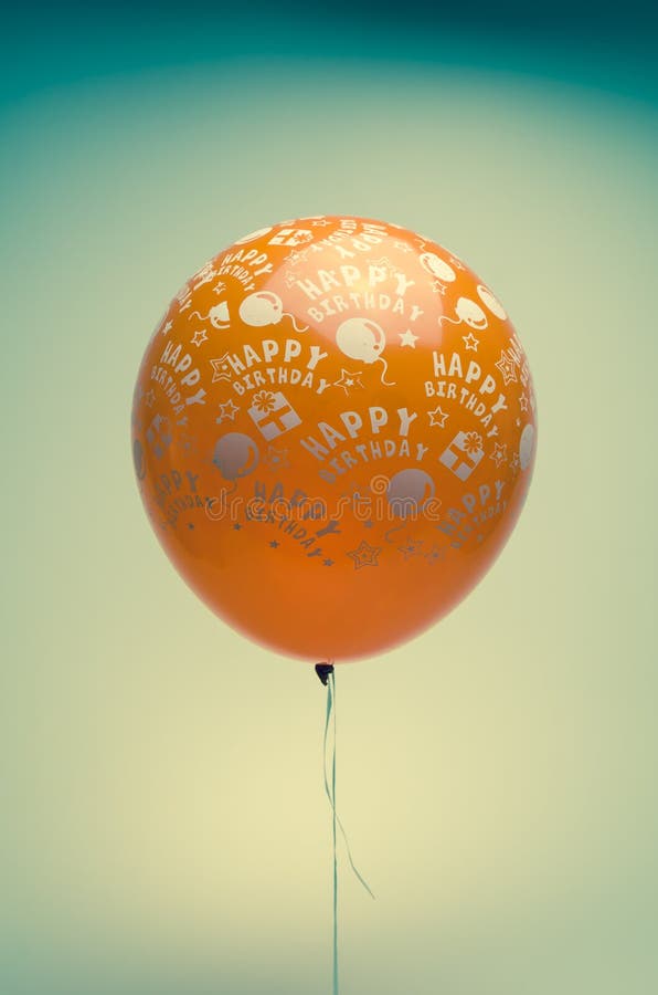 Vintage birthday balloon stock image. Image of background - 44469269