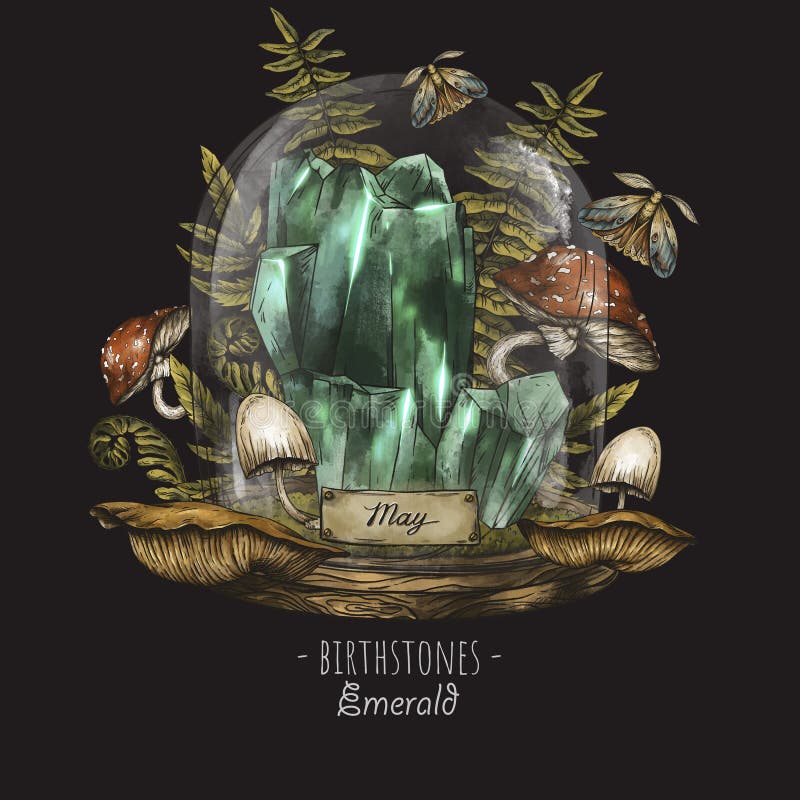 Vintage Birthstones Stock Illustrations – 95 Vintage Birthstones Stock ...