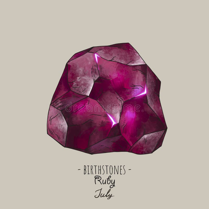 Birthstone Ruby Stock Illustrations – 111 Birthstone Ruby Stock ...
