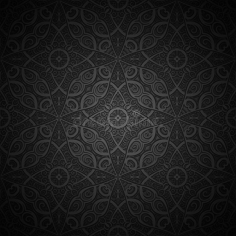 Vintage Black and White Pattern Stock Vector - Illustration of ...