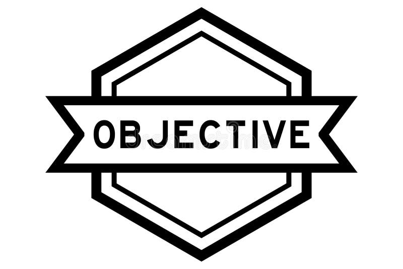 Objective Banner Typography Word Marketing Concept. Collage Objective ...