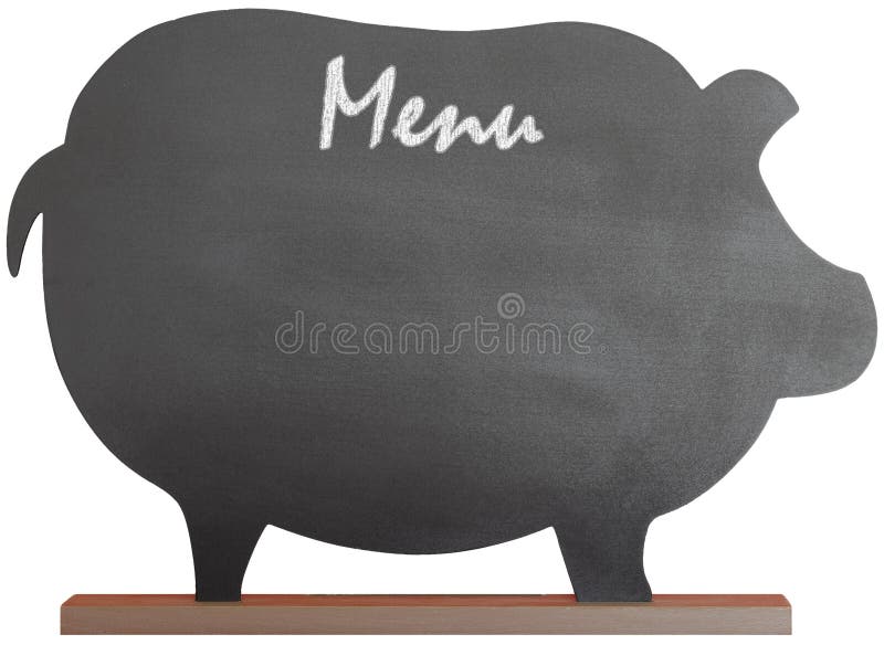 Vintage Black Pig Shaped Chalkboard Message Board Stock Photo - Image ...