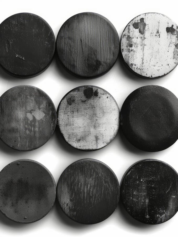 Vintage Black Stamp Collection on White Background Generative AI Stock ...