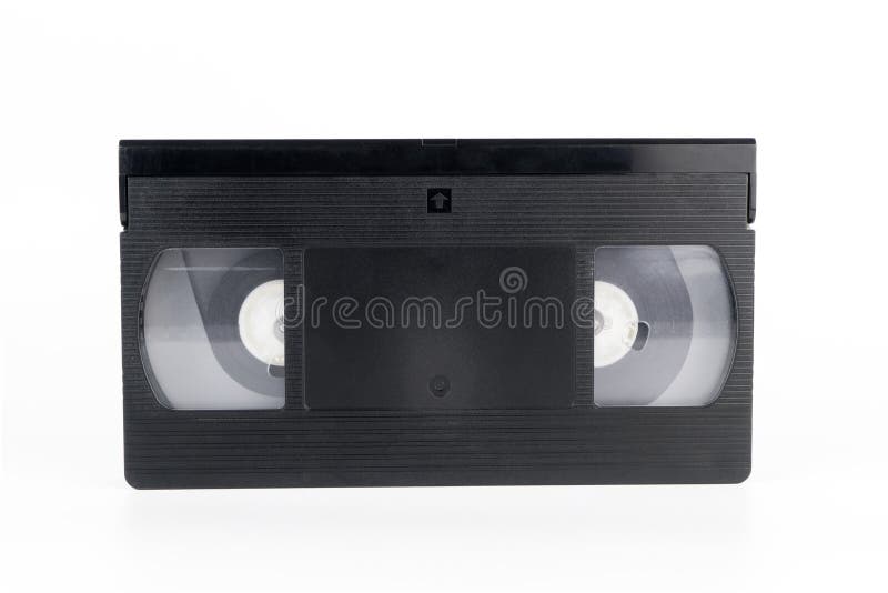 Video Tape with Blank Label Isolated Stock Photo - Image of cassette ...