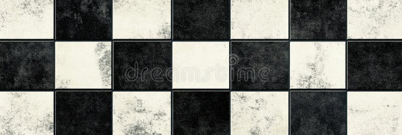 Vintage Black and White Checkerboard Tile Pattern for Architectural ...