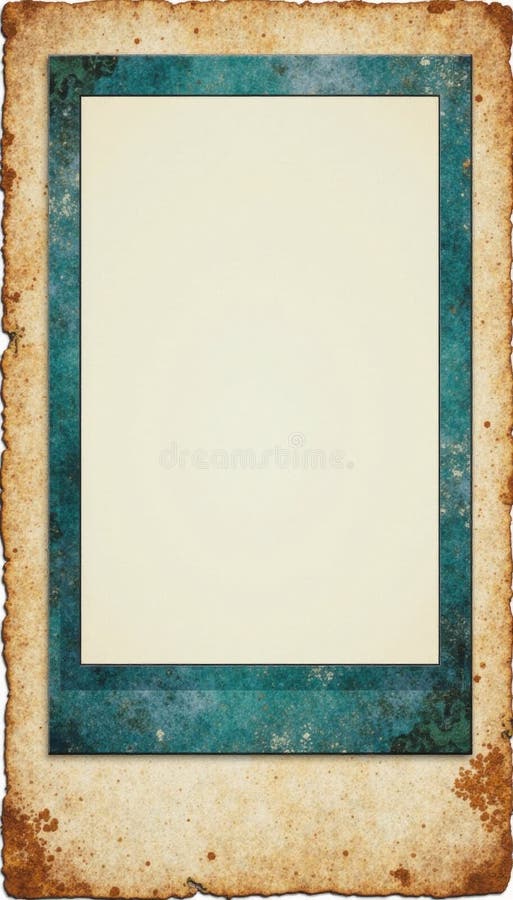 Vintage Blank Instant Photo Frame, Aged Paper Texture, Design, Retro ...