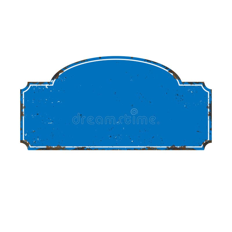 Vintage Blank Metal Sign with Room for Text or Graphics. Vector Stock ...