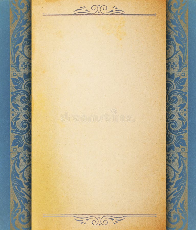Vintage Blank Paper Template Stock Image - Image of ornament, stains ...