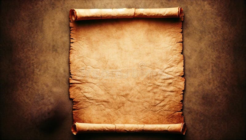 Vintage Blank Scroll with Aged Parchment Texture Stock Illustration ...
